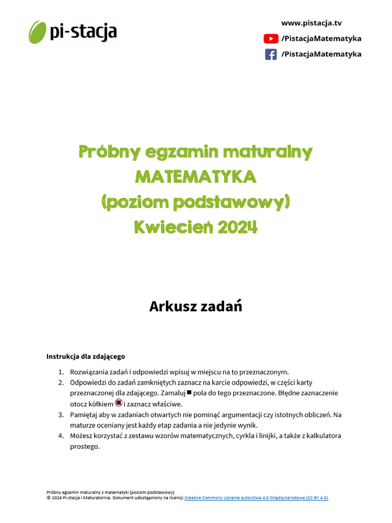 Probna Matura 2024 Arkusz | PDF