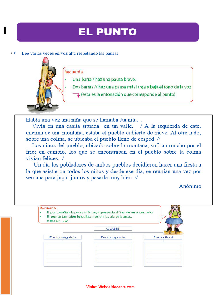 El Punto para Cuarto Grado de Primaria | PDF