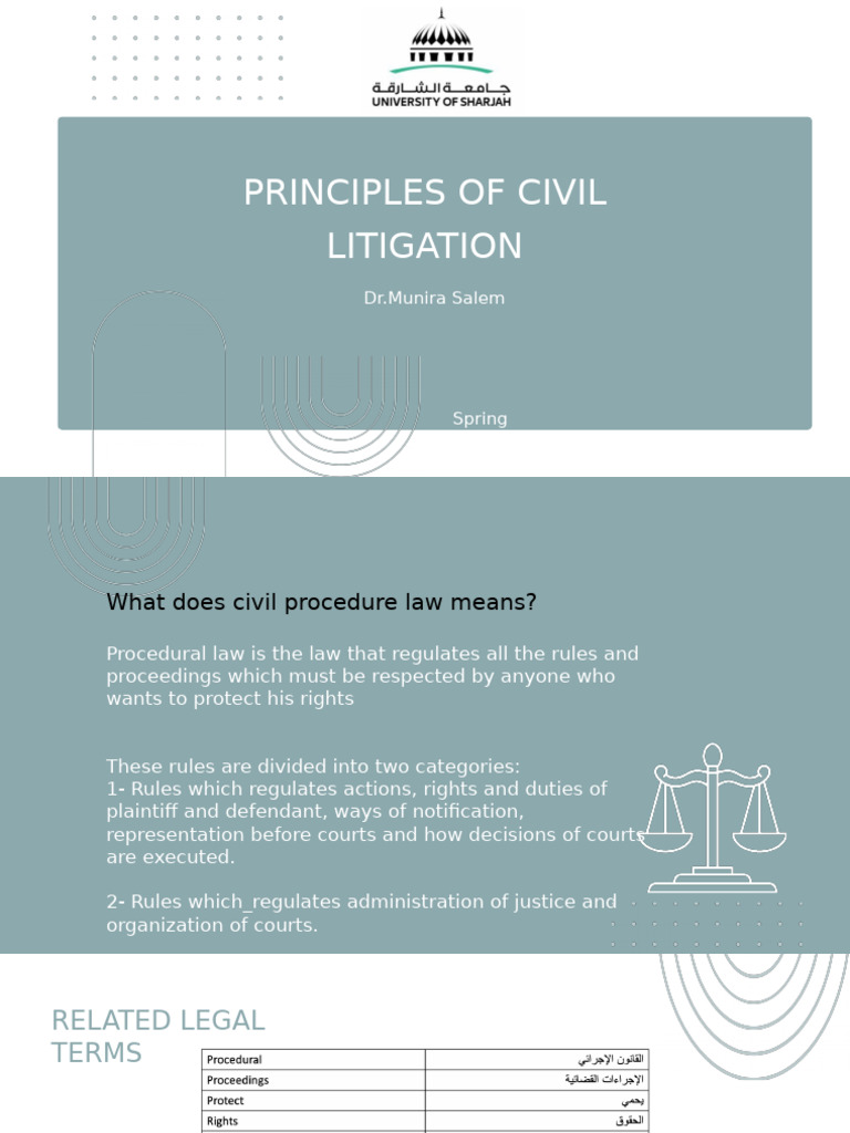 Principles of Civil Litigation | PDF | Judgment (Law) | Appeal