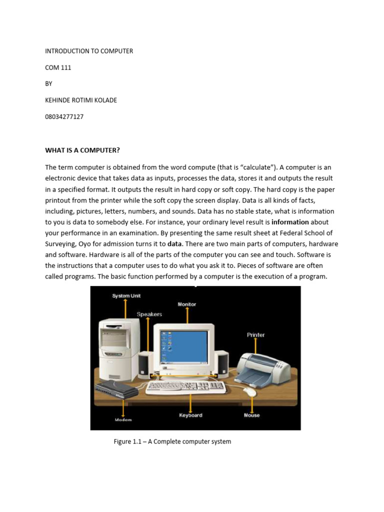 Lecture Note On Computer | Download Free PDF | Computer Data Storage | Usb Flash Drive