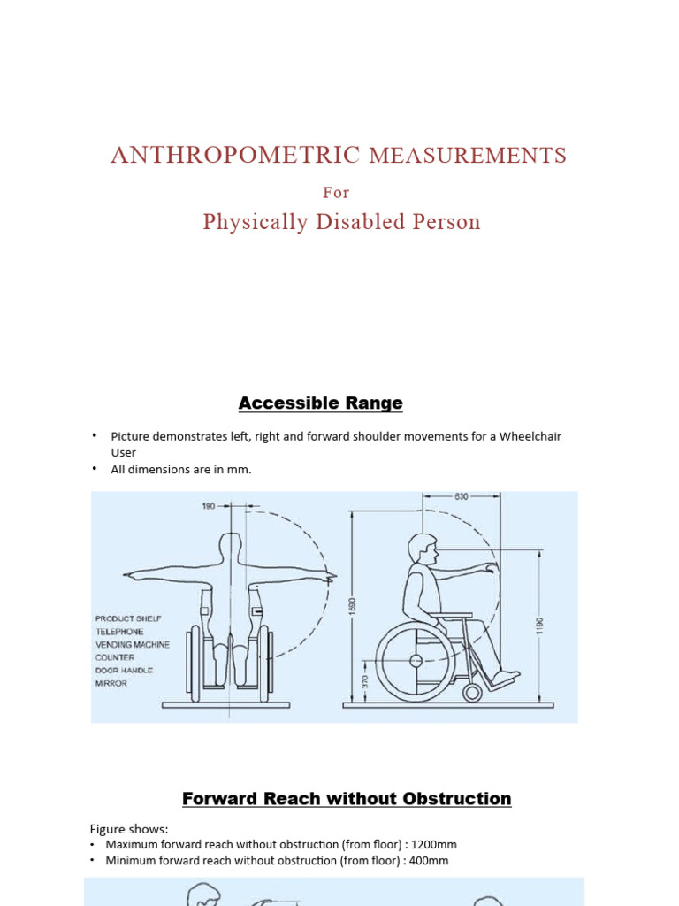 Anthropometric For Person On Wheelchair | Download Free PDF | Wheelchair