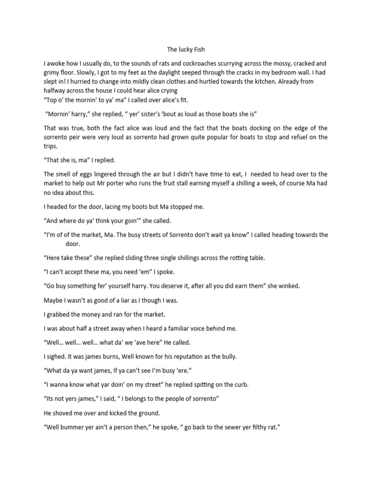 The Lucky Fish | PDF | Mystery, Thriller & Crime Fiction