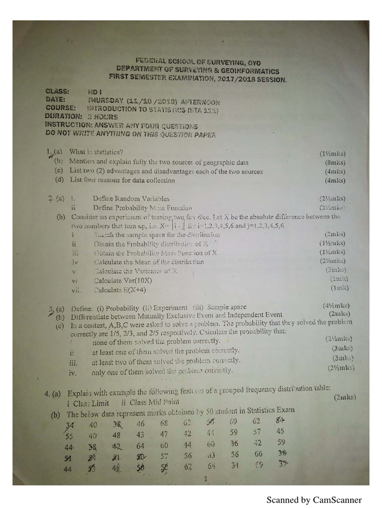 STA111 Document Overview | PDF