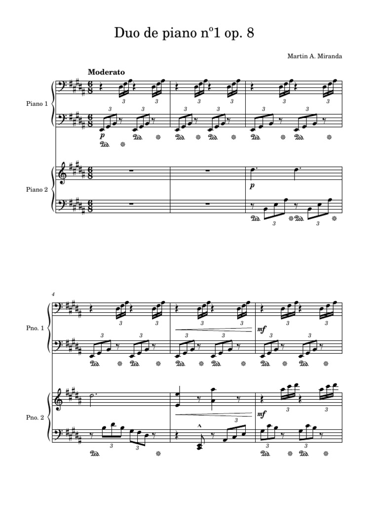 Duo para 2 Pianos n1 Op. 8 | PDF