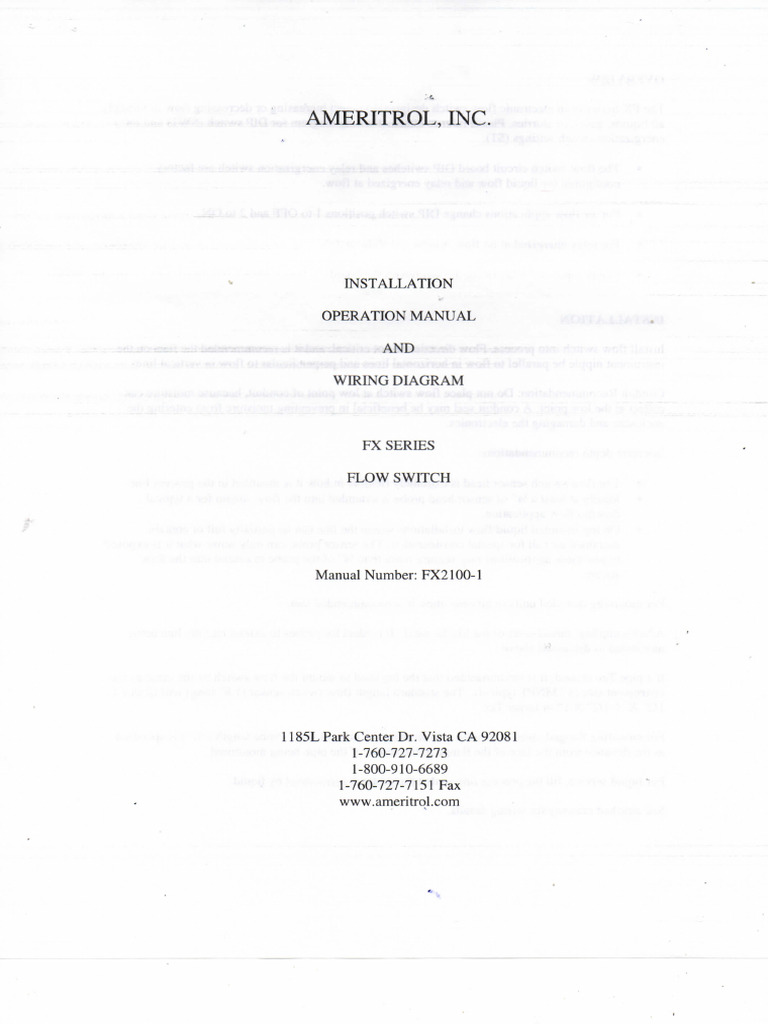 Informacion Flow Sitch Ameritrol - Gloria | PDF