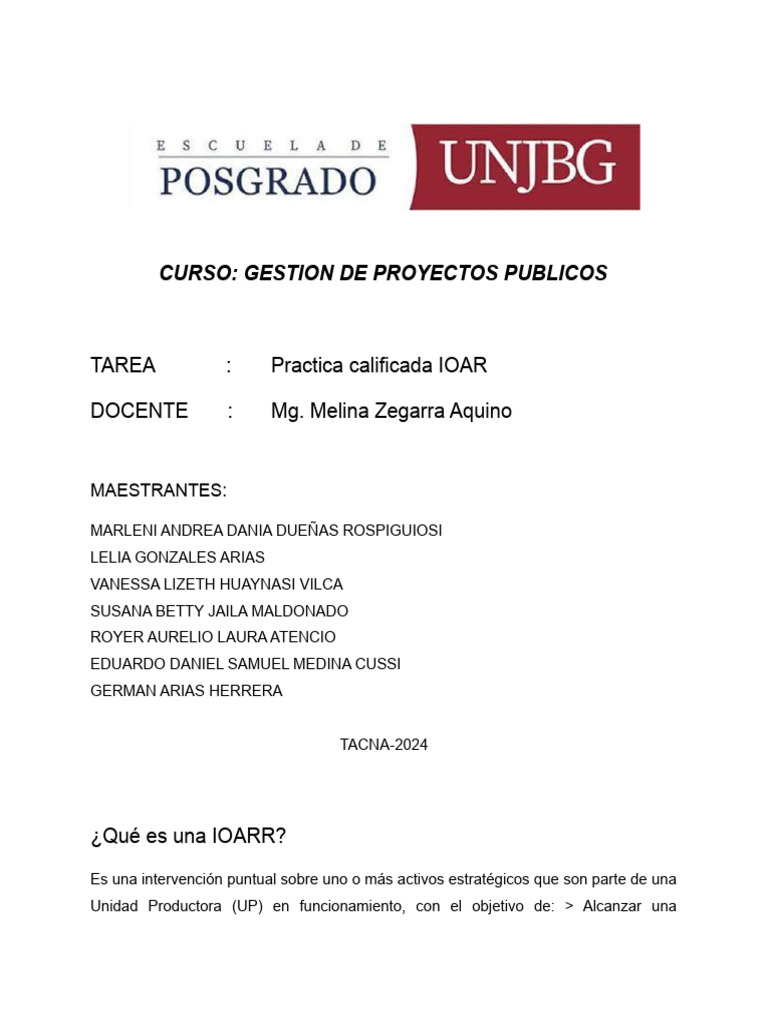 Práctica Calificada Ioarr | PDF