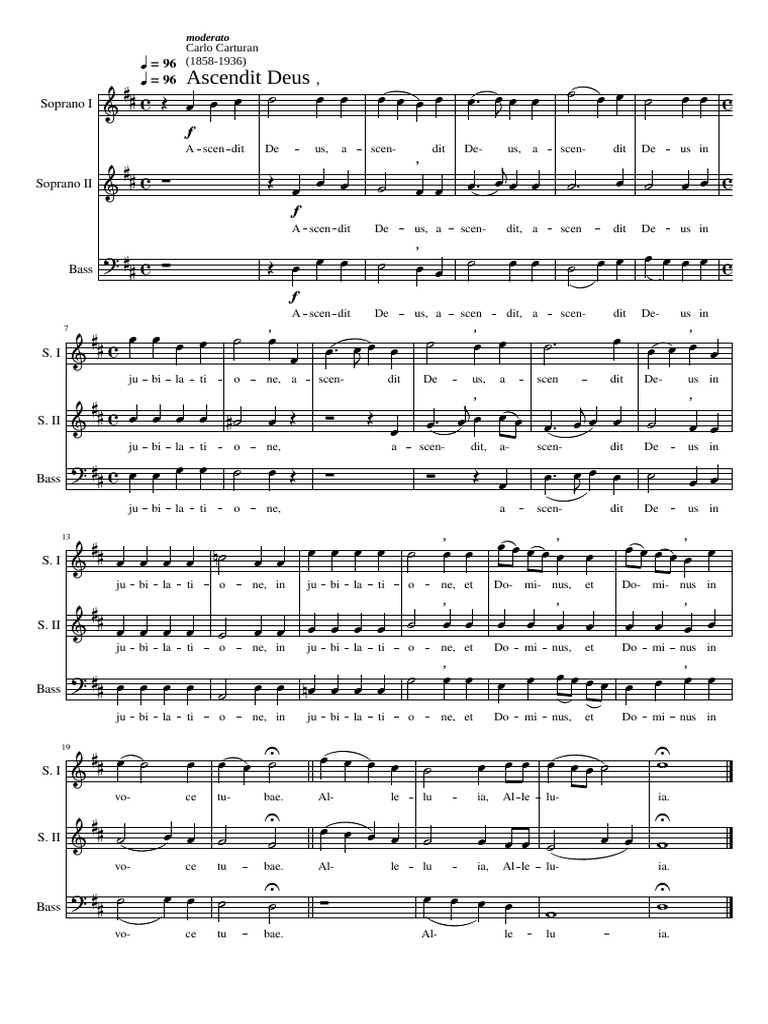 Choral Score for "Ascendit Deus" | PDF