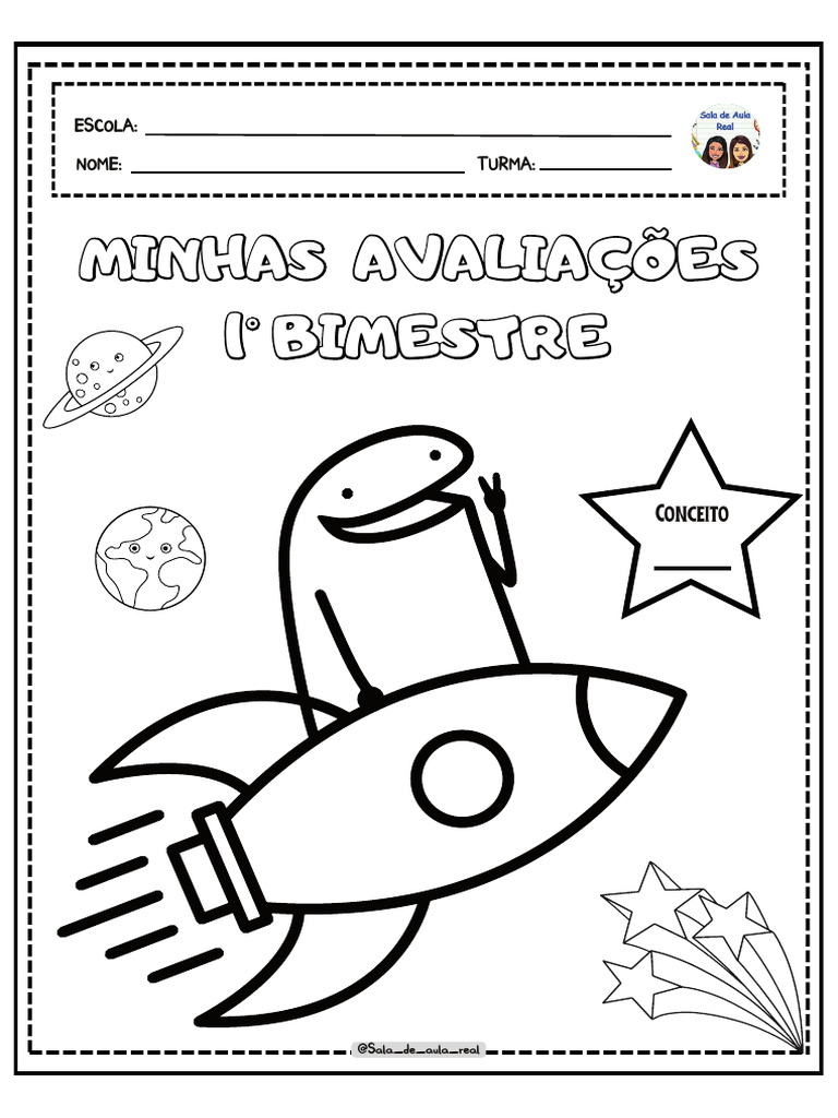 CAPAS DE PROVA 1° BIMESTRE E 1° TRIMESTRE fLORK ESPAÇO | PDF