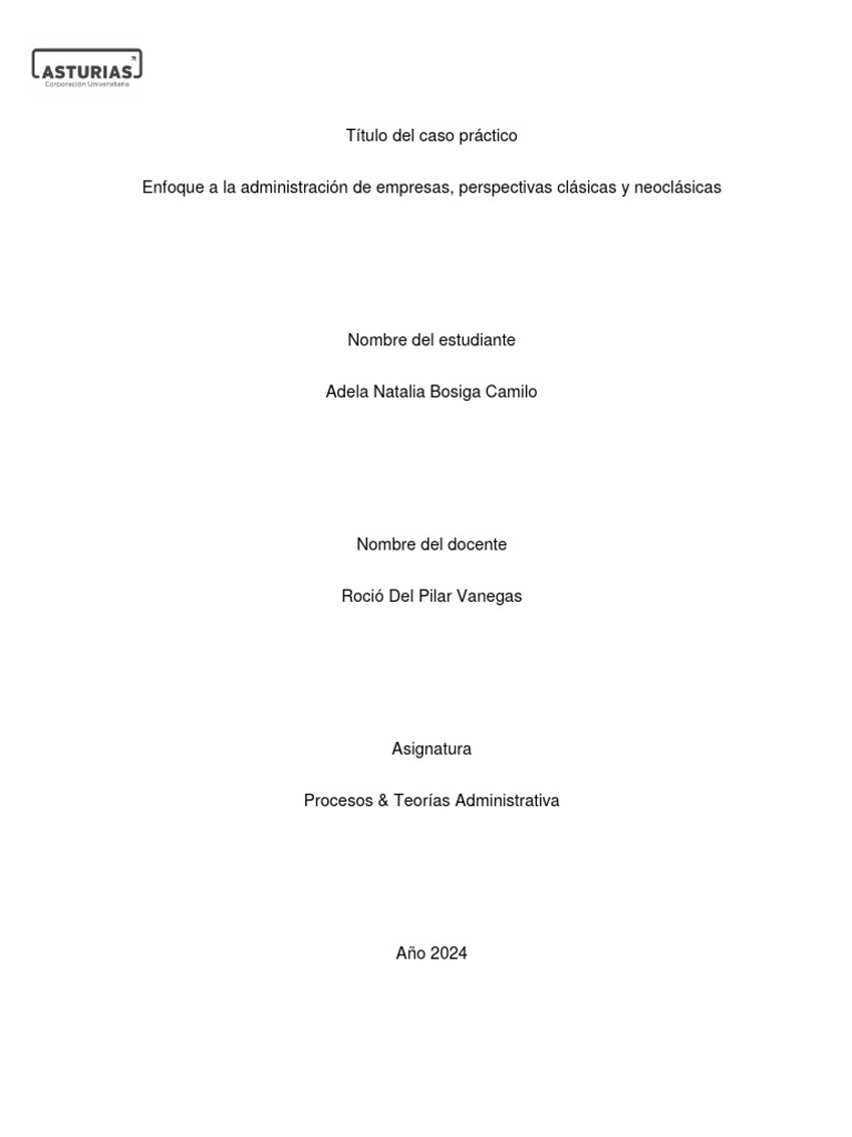 Enfoque A La Administración de Empresas, Perspectivas Clásicas y Neoclásicas | PDF | Business ...