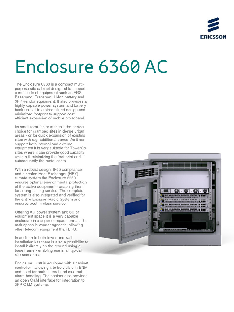 Enclosure 6360 AC Datasheet | PDF | Alternating Current | Electric Power