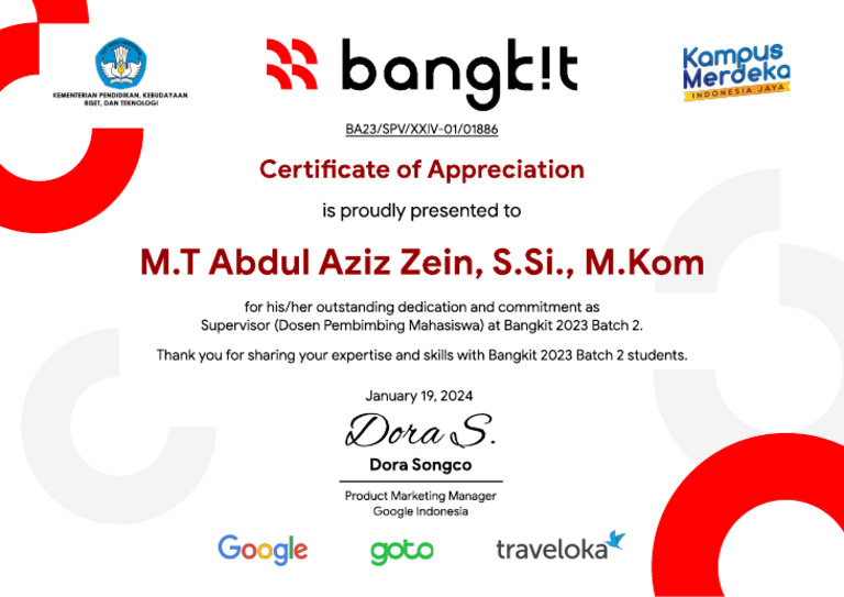 Sertifikat Bangkit 2023 | PDF