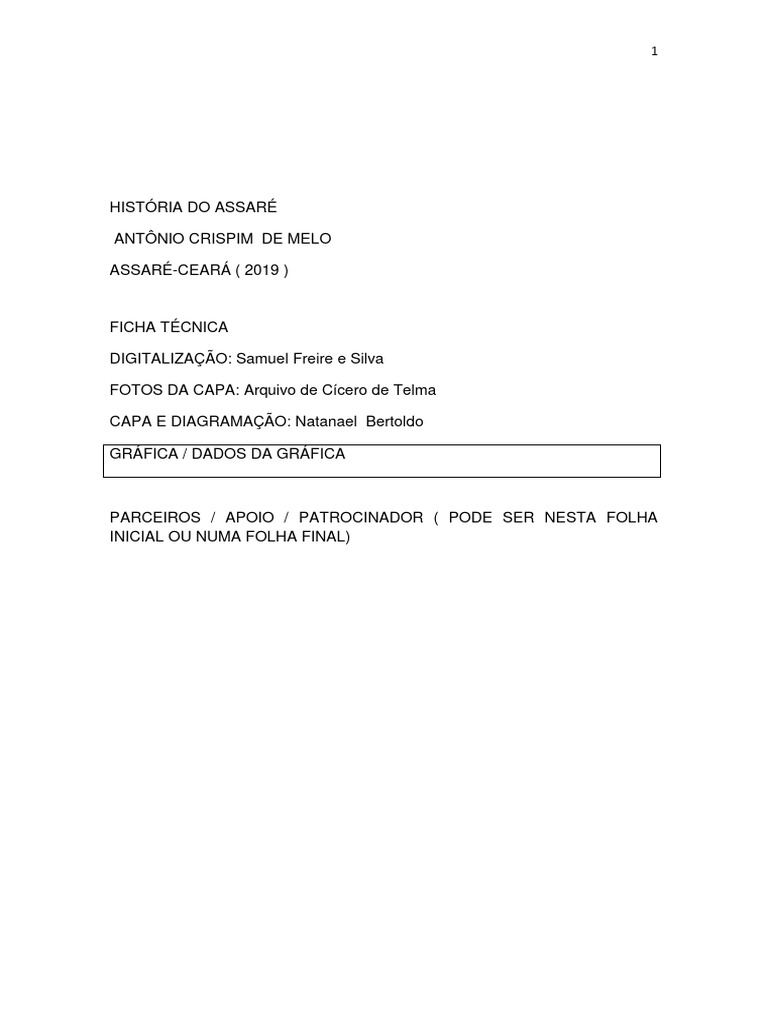 História Do Assaré - Crispim | PDF | Enchente | Barragem