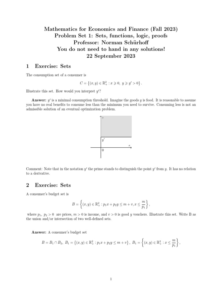Problem Set 1 Solutions | PDF | Function (Mathematics) | Linear Map Problem Set 1 Solutions | PDF | Function (Mathematics) | Linear Map