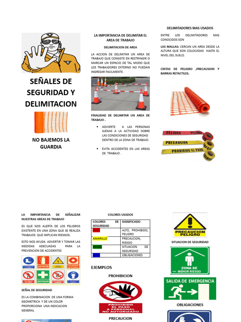Delimitación y señalización de áreas de trabajo | PDF