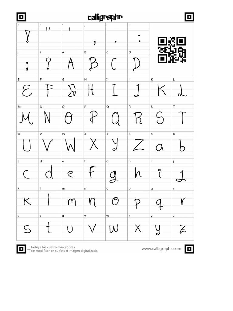 Calligraphr Template | PDF