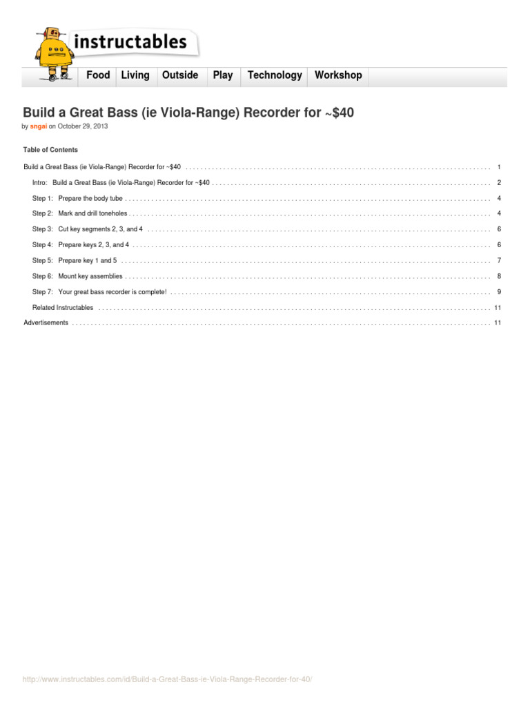DIY Great Bass Recorder from PVC | PDF | Recorder (Musical Instrument ...