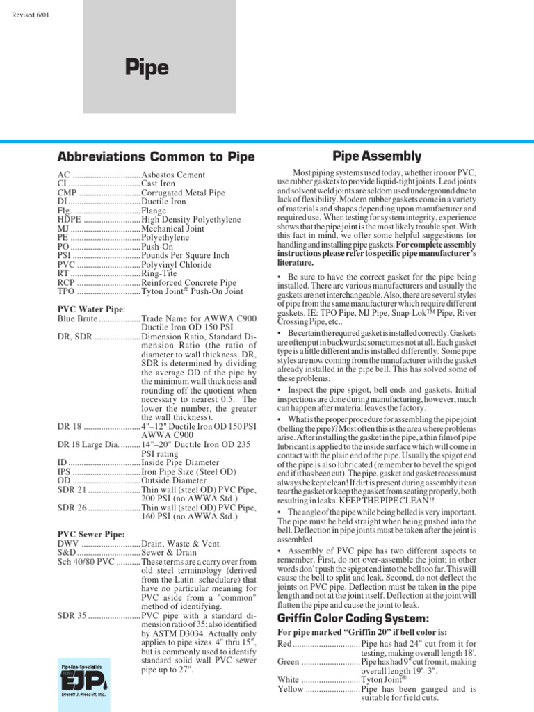 Pipe Spec | PDF | Pipe (Fluid Conveyance) | Building Engineering