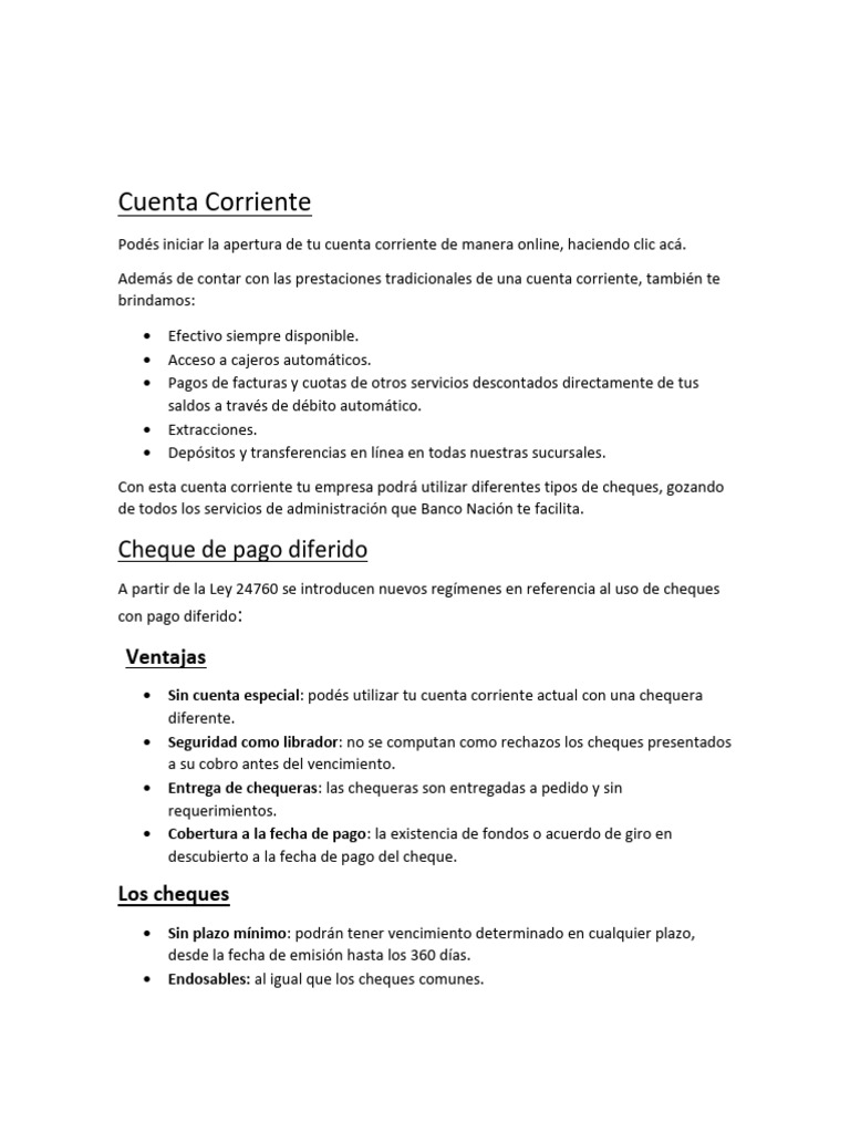 Cuenta Corriente 4to 4ta PDF | PDF | Cheque | Bancos