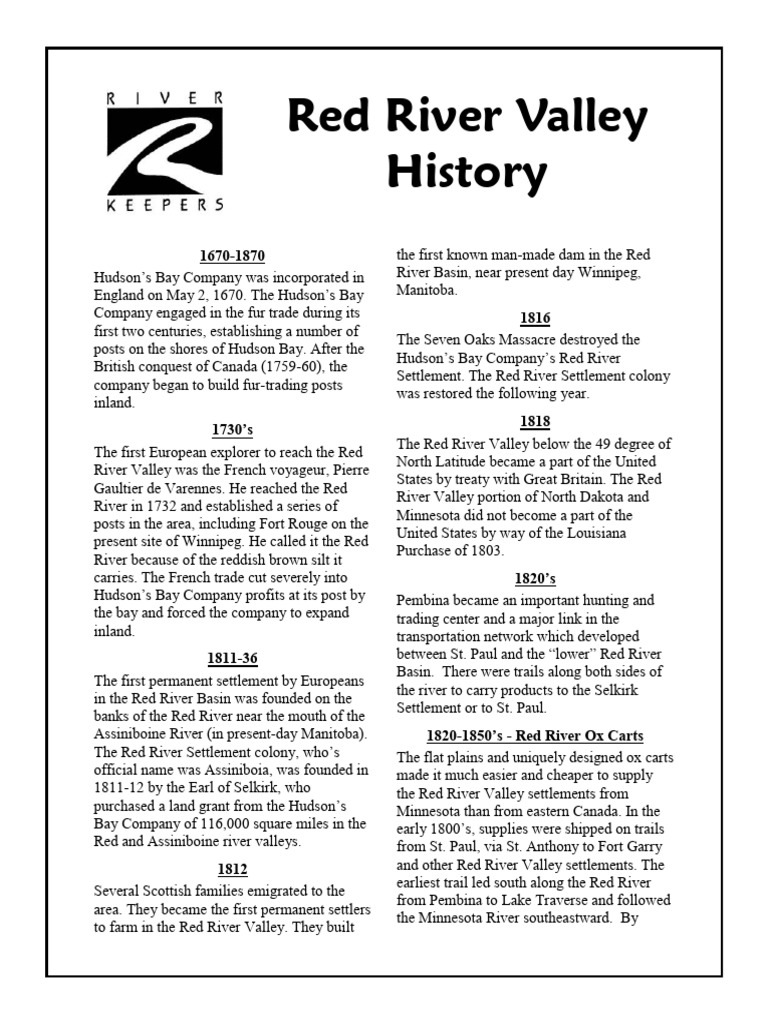 History of Red River Valley Jan-2015-JC | PDF | North America