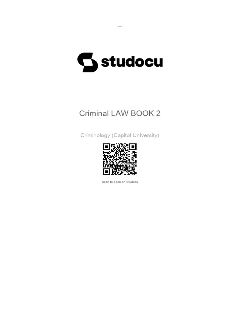 Criminal Law Book 2 | PDF | Detention (Imprisonment) | Arrest