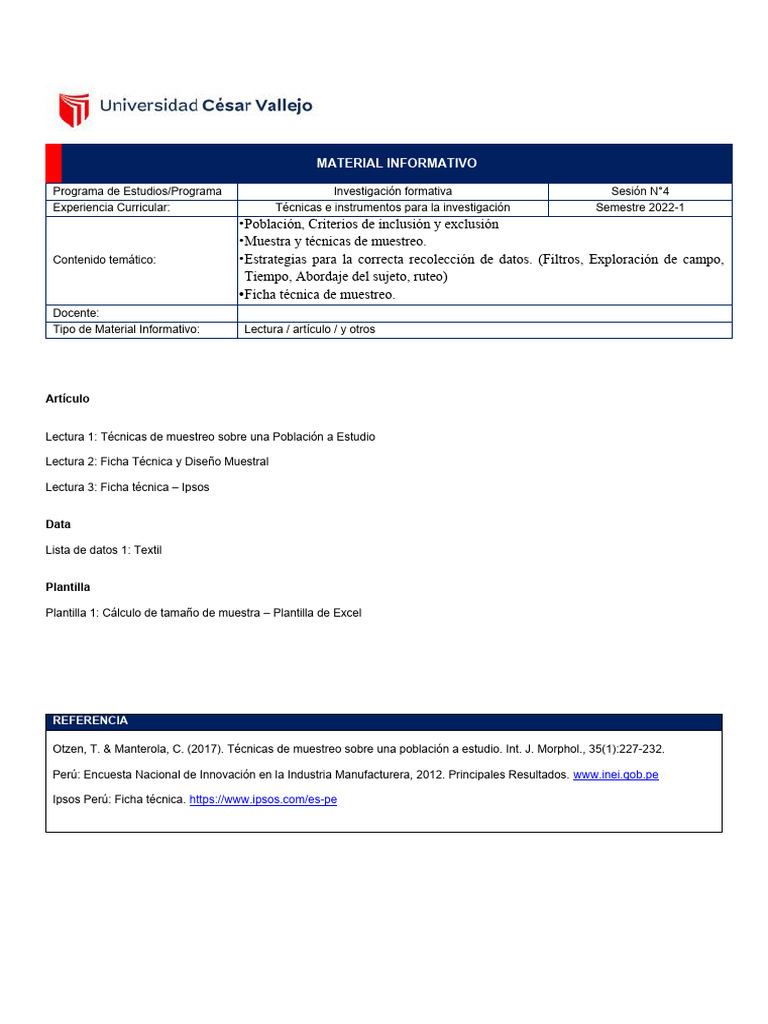 Material Informativo - Sesión4 | PDF