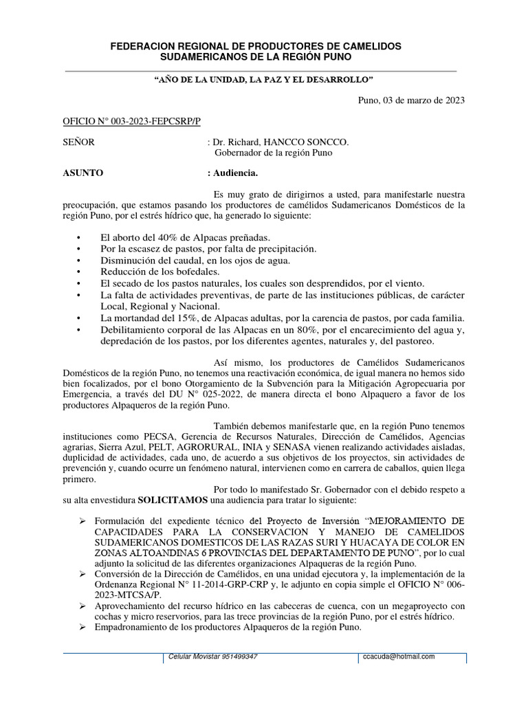 Oficio #003-Gober | PDF