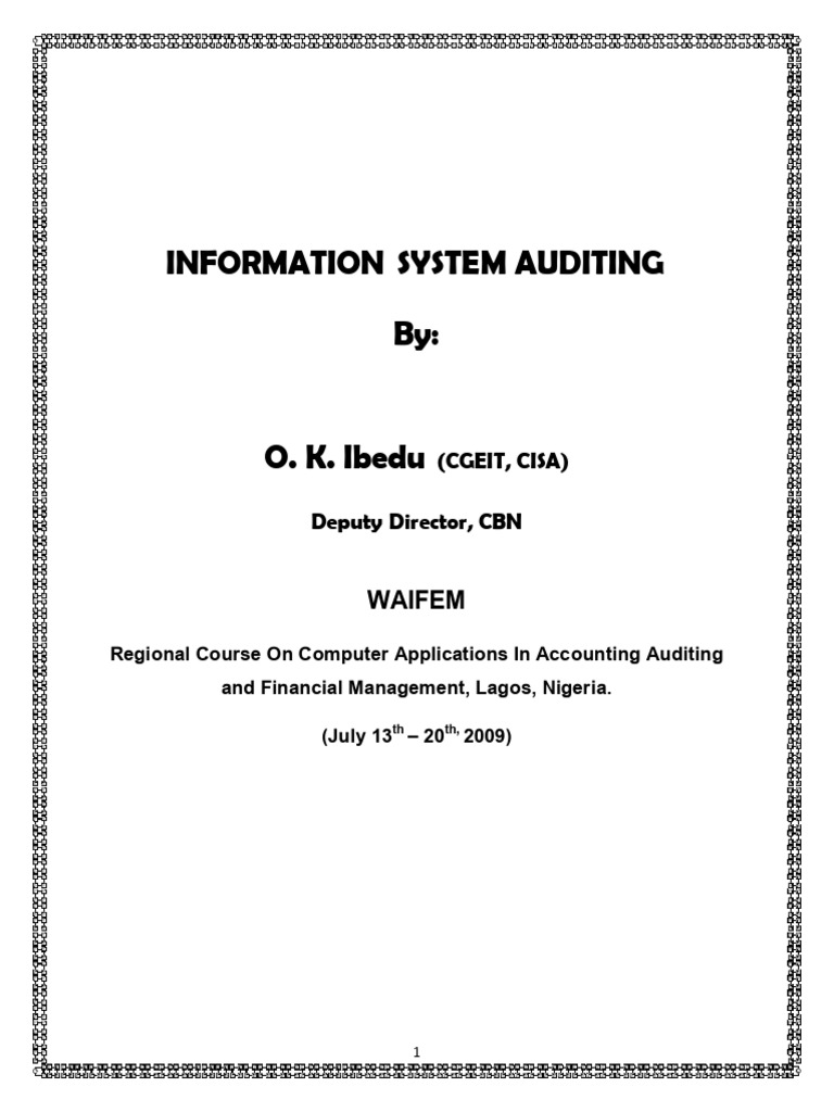 Information System Auditing | PDF | Databases | Computer Network