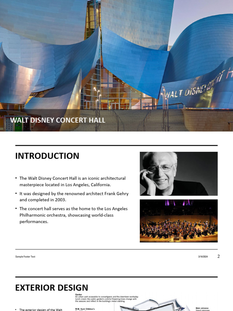 Walt Disney Concert Hall: Design & Acoustics | PDF