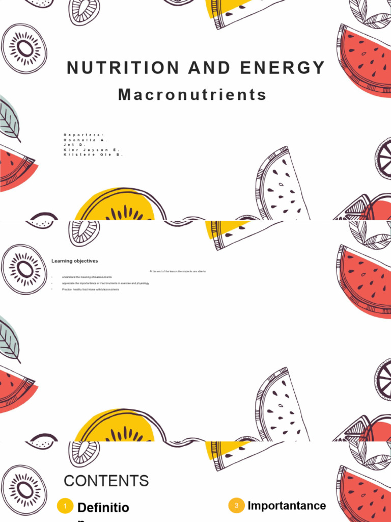 Macronutrients WPS Office | PDF | Nutrients | Food Energy