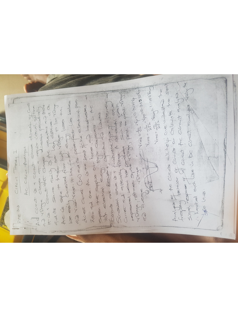 EEE 313 Circuit Theory I - Ac Circuit Analysis | PDF