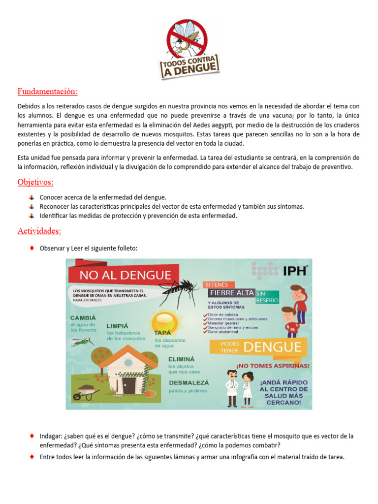 Prevención del Dengue en Estudiantes | PDF