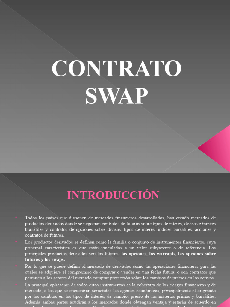 Contrato de Swap y Pool | Descargar gratis PDF | Swap (Finanzas) | Interés
