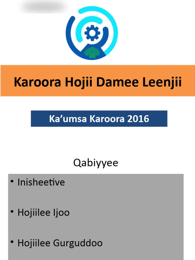 Karoora Hojii Damee Leenjii - Final) | PDF | Educational Stages ...