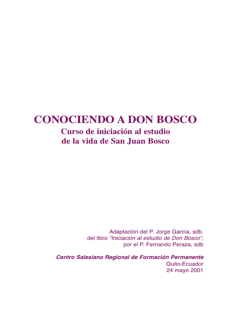 Conociendo a Don Bosco | PDF | Napoleón | revolución Francesa