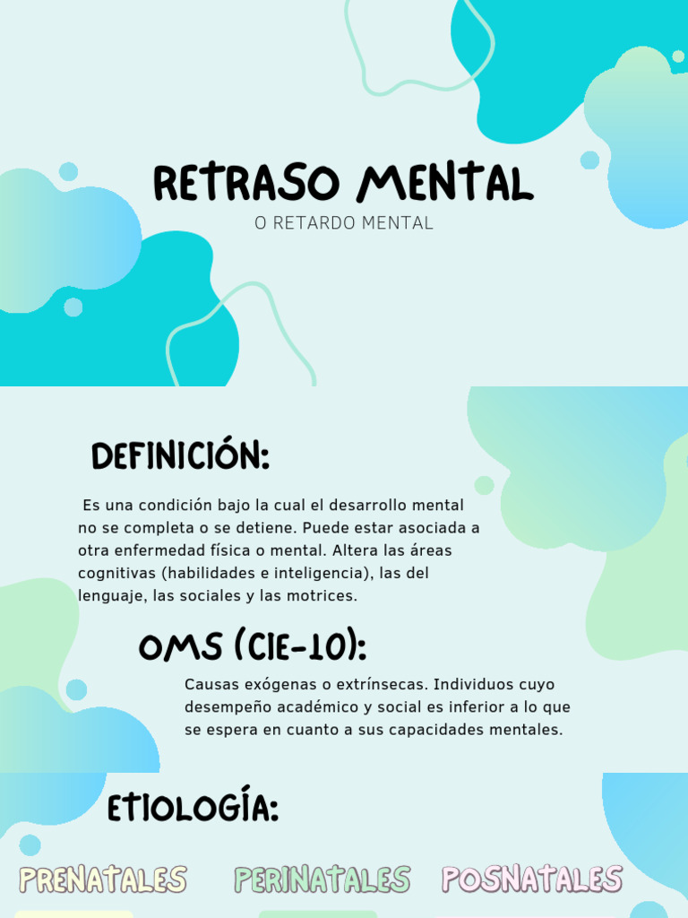 Retraso Mental | PDF | Discapacidad intelectual | Enfermedades y ...