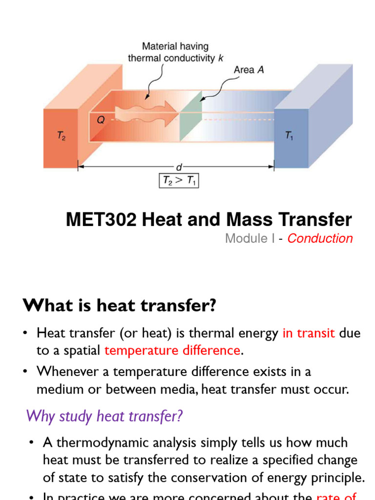 MET302 HMT Module 1 | PDF | Thermal Conduction | Heat Transfer