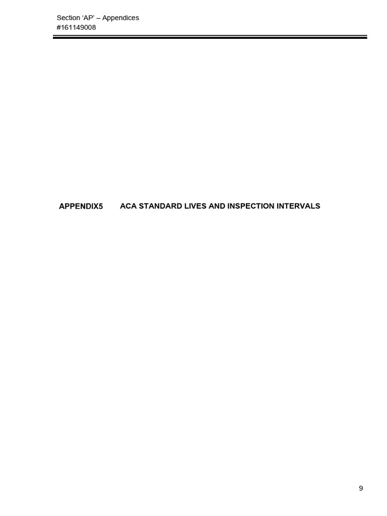 AP5-ACA Standards Lives and Inspection Intervals | PDF | Masonry | Concrete