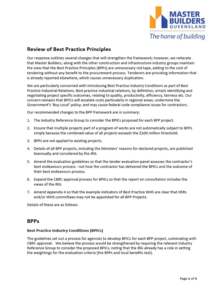 Master-Builders-Review-of-Best-Practice-Principles-February-2021 | PDF ...