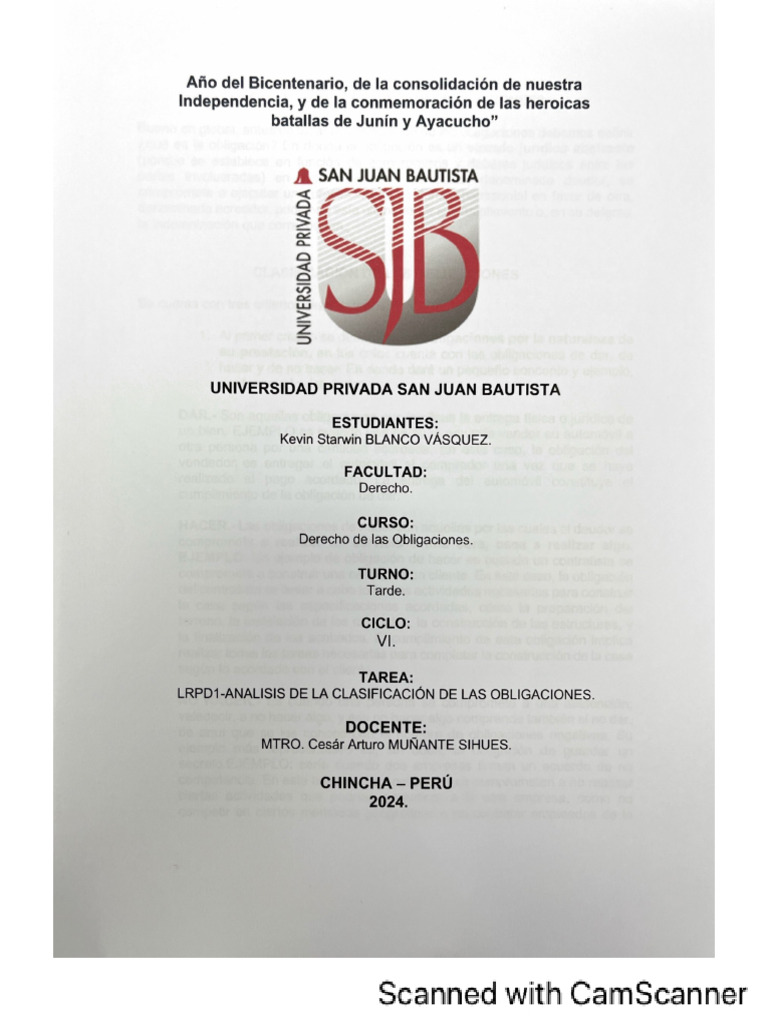 Análisis de la clasificación de las obli | PDF