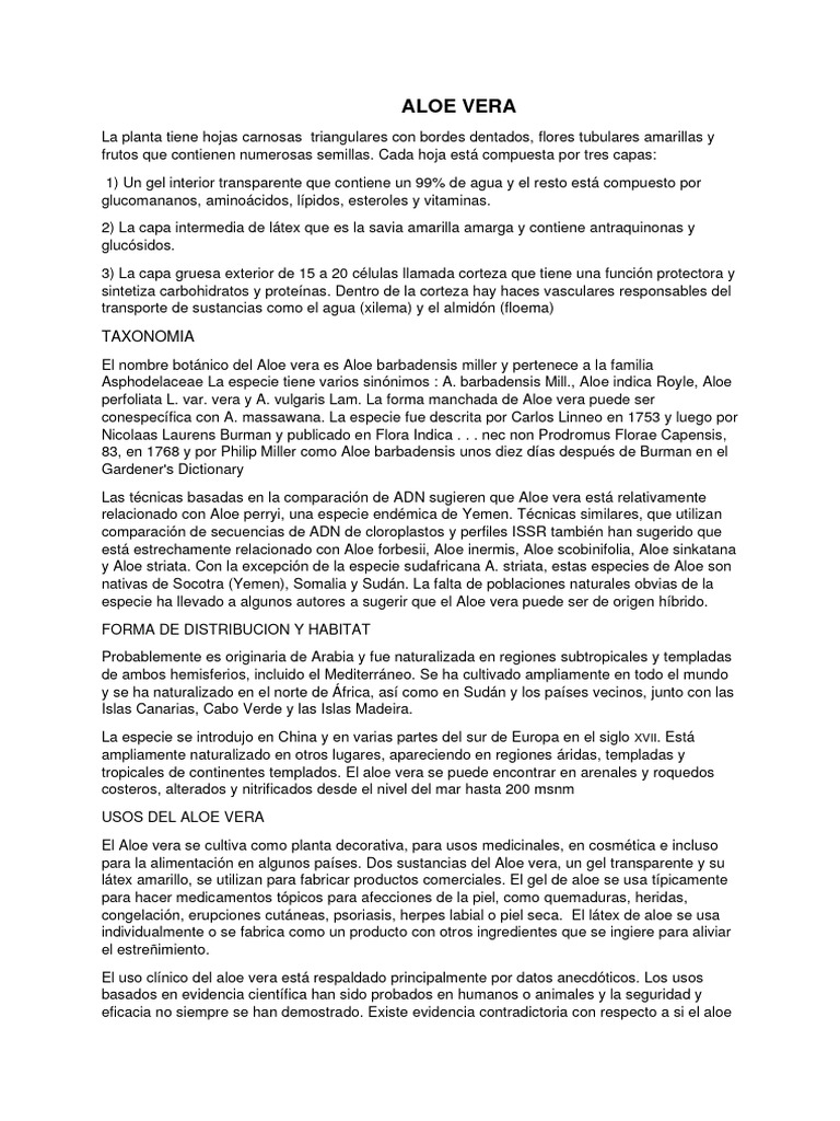Aloe Vera | PDF