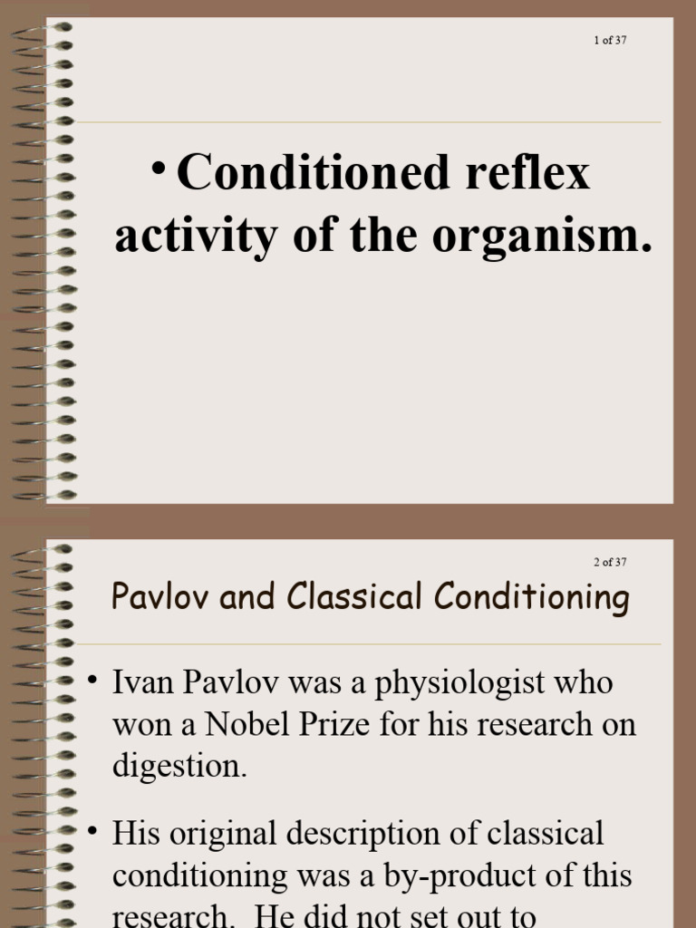 30 Conditioned Reflex Activity | PDF | Classical Conditioning ...