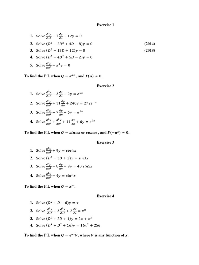 1. Linear Differential Equation of First Order | PDF | Physics ...