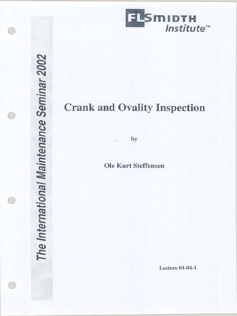 012 Crank and Ovality Inspection | PDF