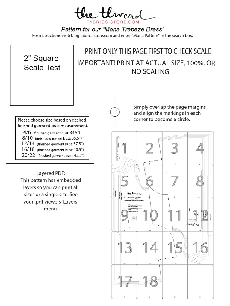 Fabrics-store-Mona — Trapeze Linen Dress Pattern-1 | PDF
