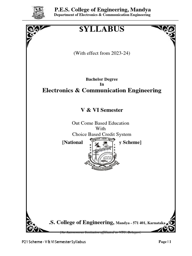 P21 5th & 6th Semester Syllabus (ECE) | PDF | Mosfet | Cmos