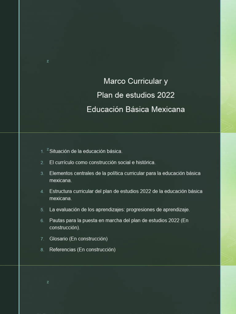 Marco Curricular 2022: Educación Básica Mexicana | PDF | Plan de ...
