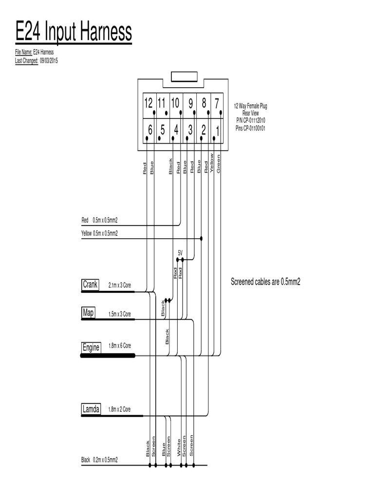 E24 P1 Input Harness | PDF | Electronics | Electrical Engineering