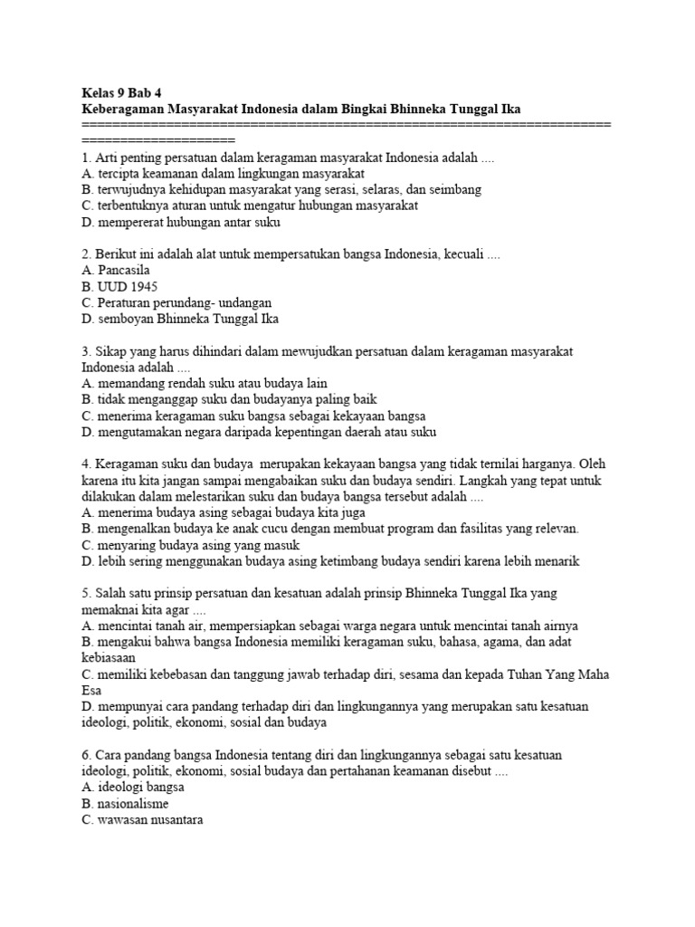 Kelas 9 Bab 4 PPKN | PDF