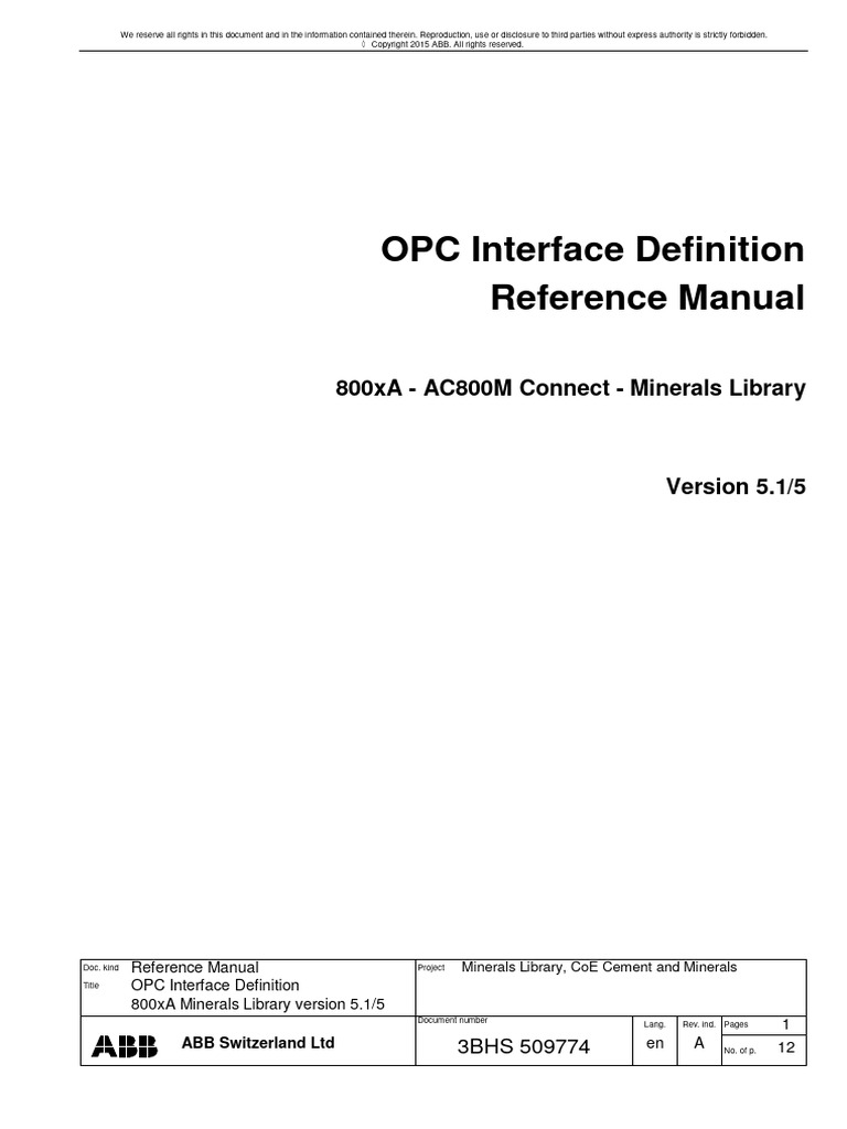 21 Minerals Library OPC Interface Definition | PDF | Computing | Computer Programming