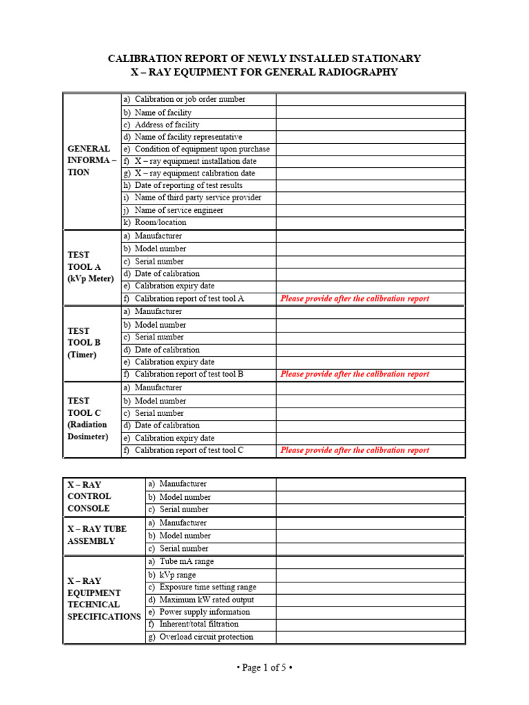 CALIBRATION REPORT | PDF | Calibration